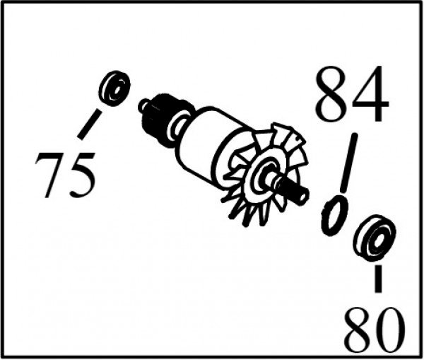 Anker til Dewalt DWE7492 bordsav